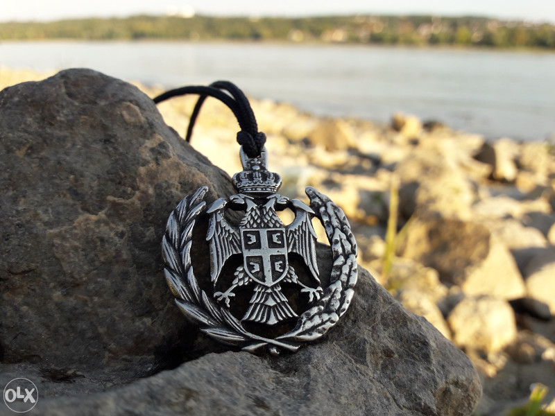 Srpski grb ogrlica,Dvoglavi orao republike Srbije - Lančići i Ogrlice ...