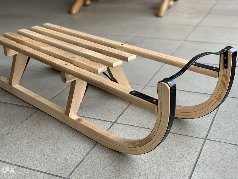 Sanke drvene sa metalnim ojačanjem | NOVO - Sanke - OLX.ba