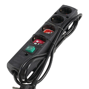 Produzni kabal 4 uticnice 1/4 2m crni (21989) - Produžni strujni ...