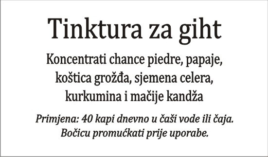 Tinktura za giht - Biljni preparati - OLX.ba