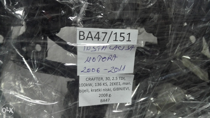 Instalacija motora 2.5/Crafter/06-11/ Dijelovi BA47/151 - Kablovi i ...