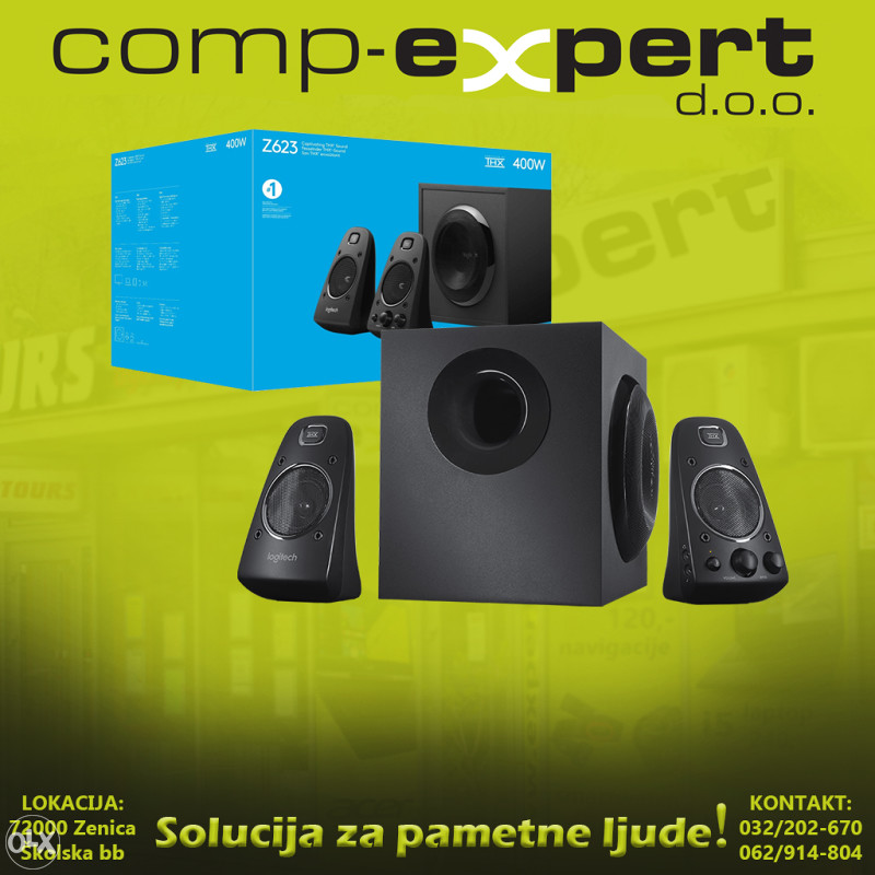 Zvučnici za racunar / PC Logitech 2.1 Z623 400W - Zvučnici - OLX.ba