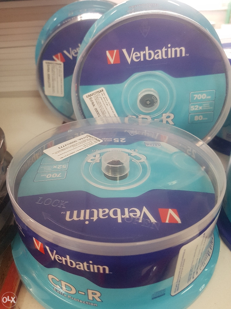 CD-R 25/1 Verbatim 700mb,52x - Optički mediji/diskovi - OLX.ba