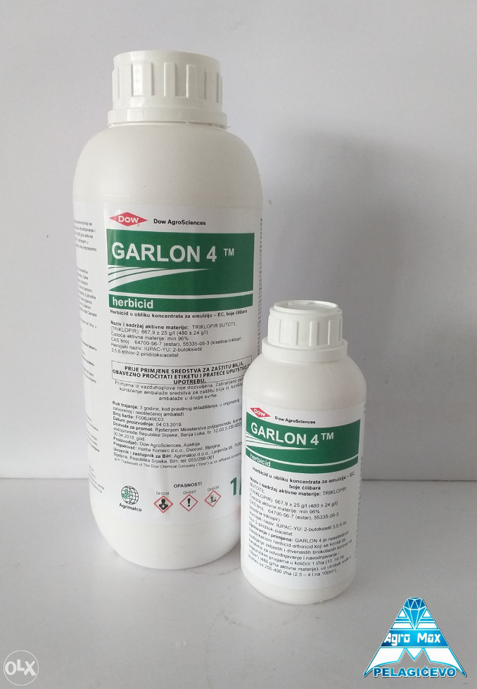 GARLON 4A, herbicid - triklopir 480 gr/lit - Ostalo - OLX.ba