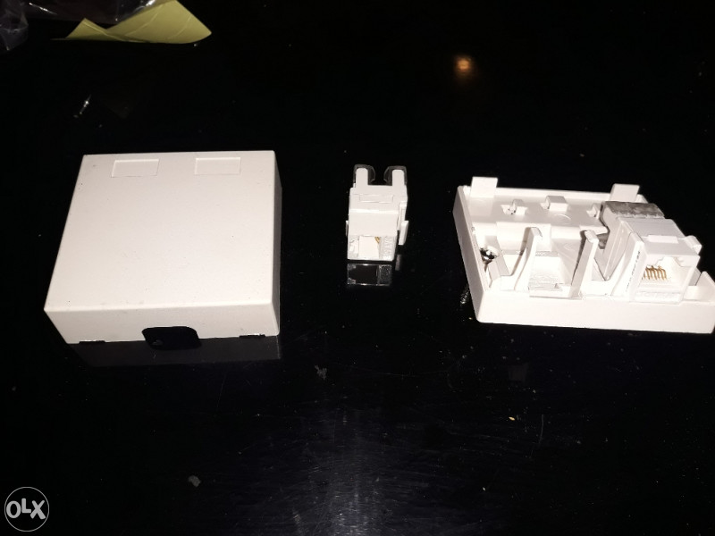 NOVO NOVO Lan RJ45 uticnice dupli 45 Kom. - Utikači i razdjelnici - OLX.ba