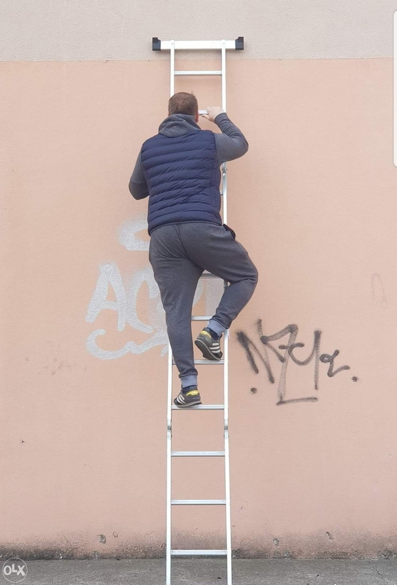 Ljestve Merdevine Aluminijumske sklopive 4m - Ljestve - OLX.ba