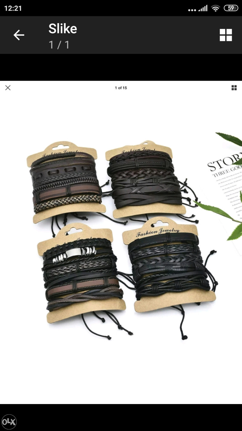 Muske kozne narukvice DOSTUPNO - Narukvice - OLX.ba