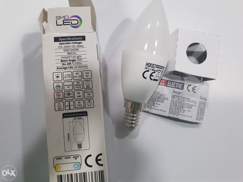LED Sijalica E14 10W = 80W 220V Sijalice 6000K - LED rasvjeta - OLX.ba