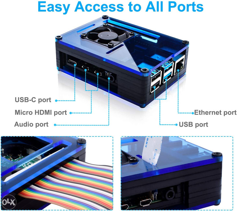 kućište zaštita plavi akrilni kofer za zaštitu RPi 4 - Kućišta - OLX.ba