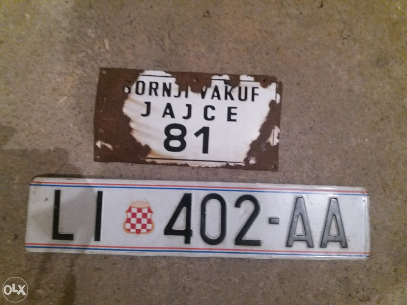Registarske stare tablice - Tablice za vozila - OLX.ba